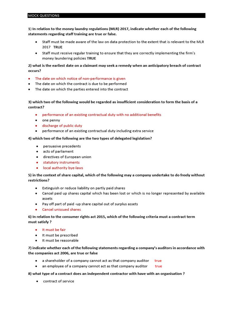 Important Questions For Exam | PDF | Liquidation | United Kingdom Insolvency Law
