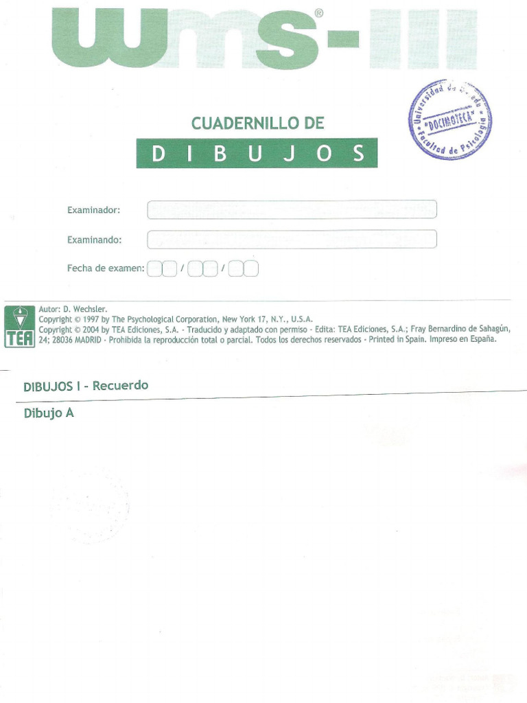 Cuadernillo de Dibujo WMS III | PDF