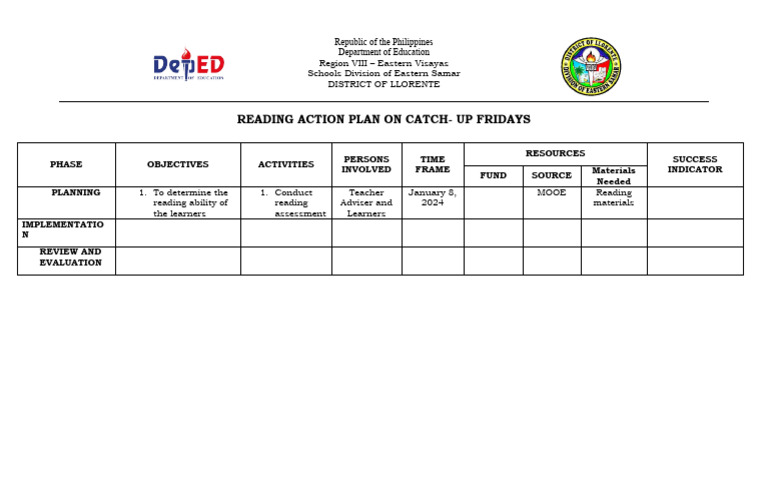 Action Plan - ELLN | PDF