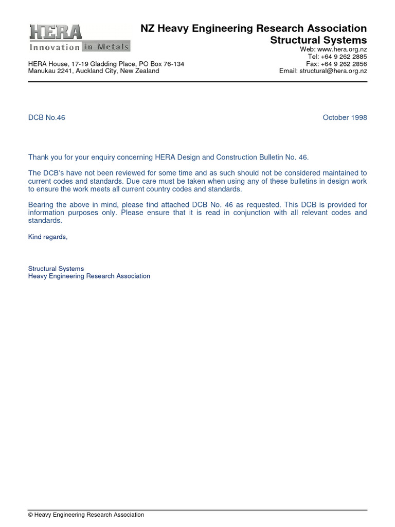 HERA Design Bulletin No. 46 Overview | PDF