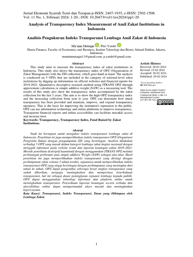 PR+Mumin Mutaqin Rev2 | PDF | Sampling (Statistics) | Transparency (Behavior)