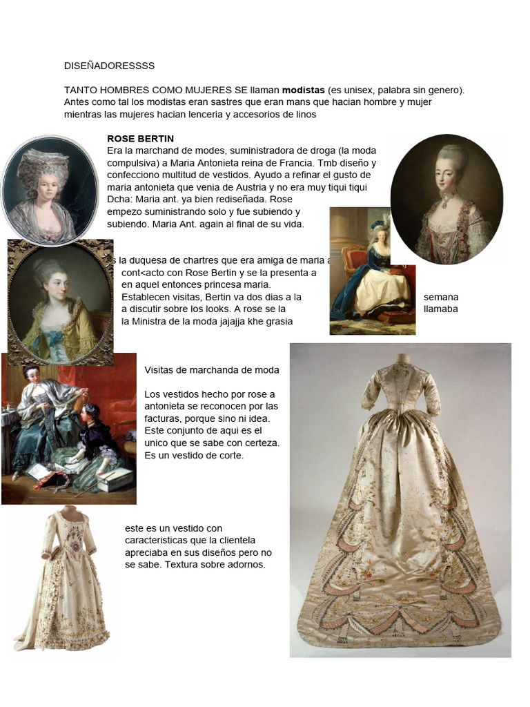 Historia de La Indumentaria | PDF | Maria Antonieta | Moda