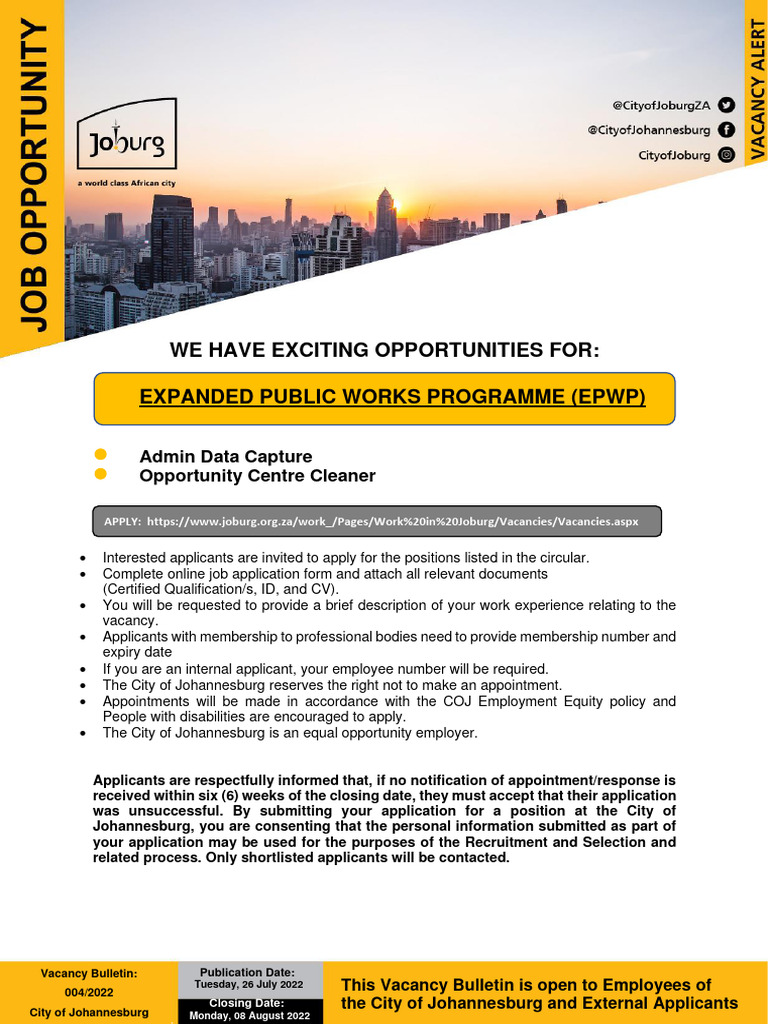 EPWP 004 2022 Economic Development | PDF | Recruitment | Employment