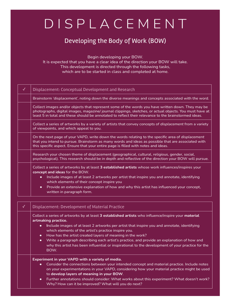 Displacement - Initiating The BOW | PDF | Human Communication