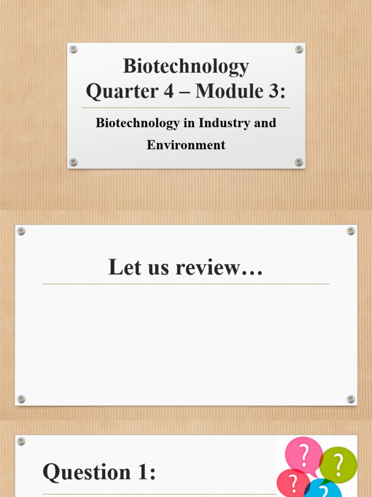 Biotechnology in Industry | PDF | Biotechnology | Genetic Engineering