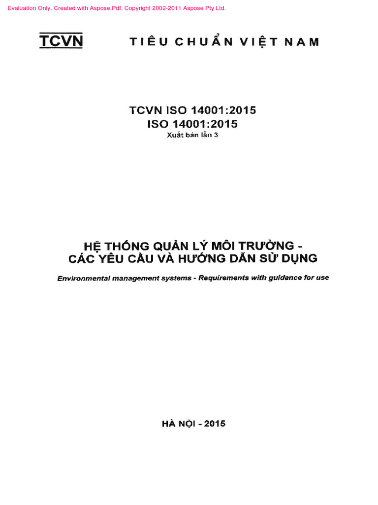 Tieu Chuan Iso 14001 | PDF | Naming Conventions | Metadata