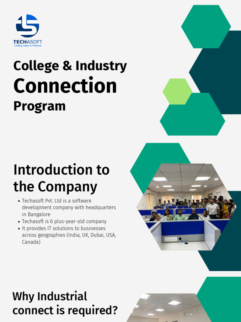 College and Industry Connect Program by Techasoft | PDF