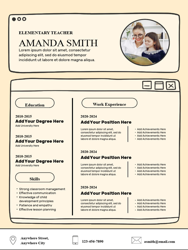 Elementary Teacher CV Resume | PDF | Behavior Modification | Learning