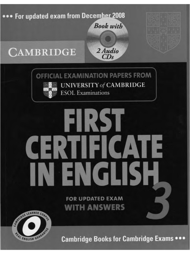 Cambridge First Certificate in English 3-Book-Student | PDF