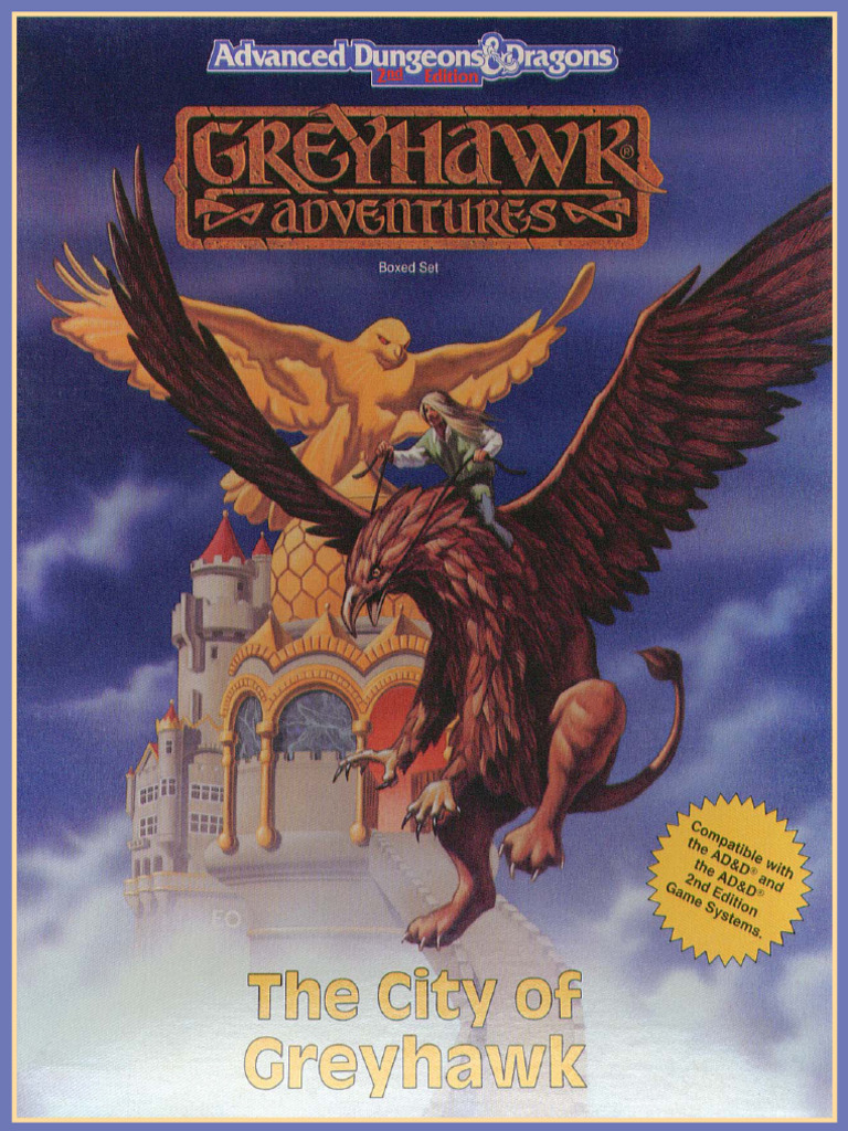 ADnD Greyhawk - The City of Greyhawk 2nd Edition | PDF
