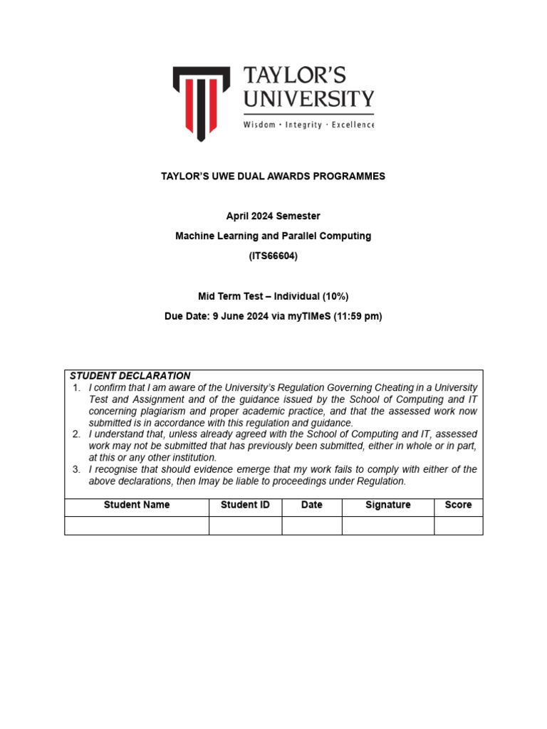 ITS66604 MidTerm Individual - Preview | PDF | Regression Analysis | Mean Squared Error