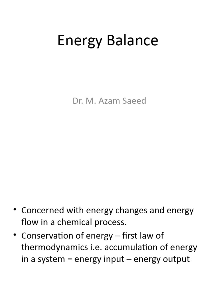 Enthalpy Balance in Energy Systems | PDF | Enthalpy | Heat