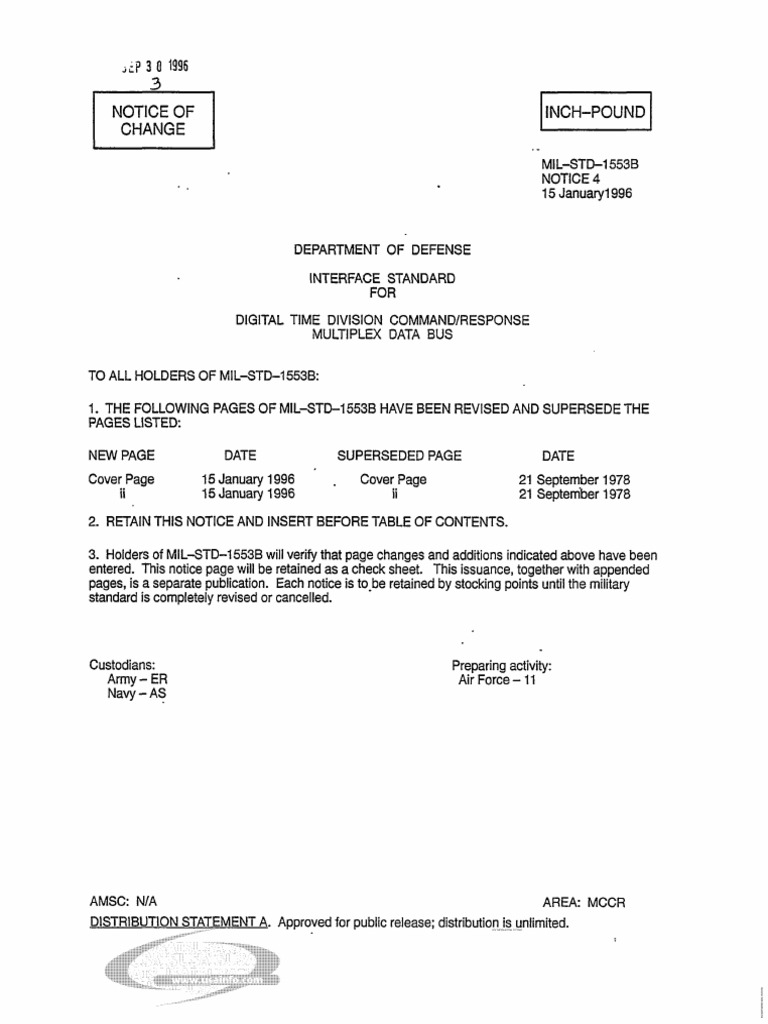Mil STD 1553b Notice4 | PDF