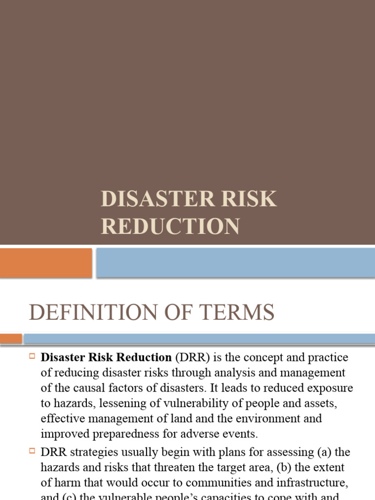 Disaster Risk Reduction | PDF | Emergency Management | Disaster Risk ...