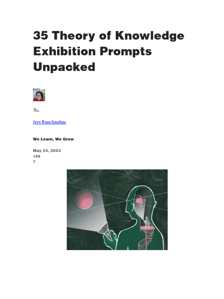 35 TOK Prompts Unpacked Methodolgy | PDF | Knowledge | Epistemology