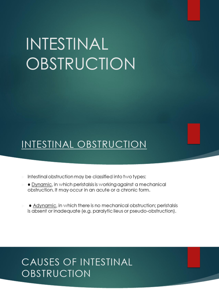 Intestinal Obstruction Note | PDF | Medical Specialties | Gastroenterology