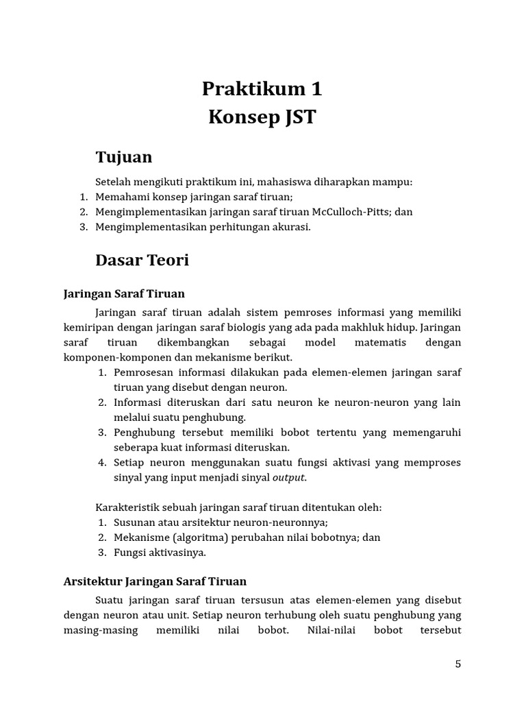 Modul JST | PDF | Metode & Bahan Ajar | Komputer