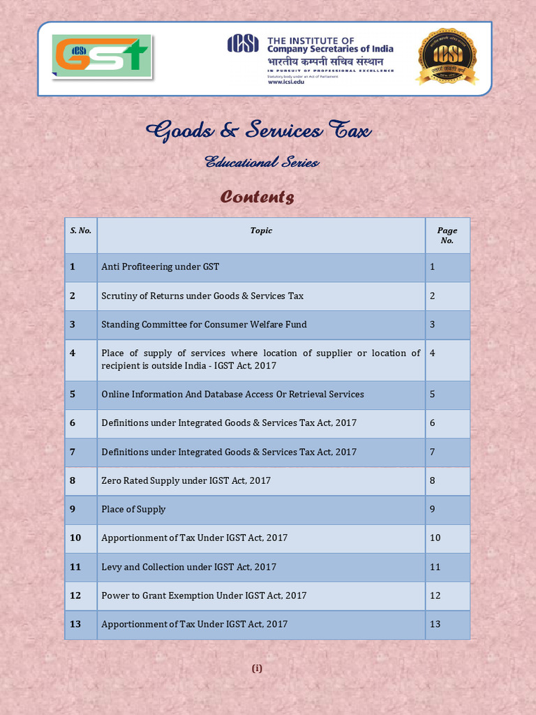 GST Educational Series | PDF | Taxes | Payments
