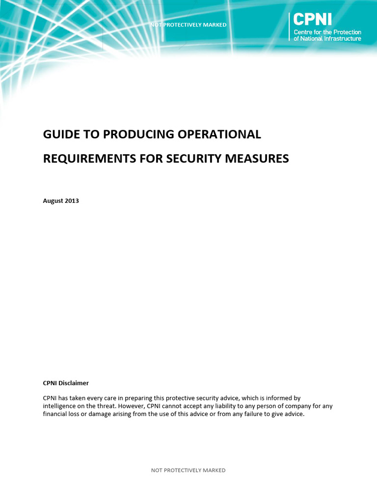 CPNI OR Framework | PDF | Vulnerability (Computing) | Information Security