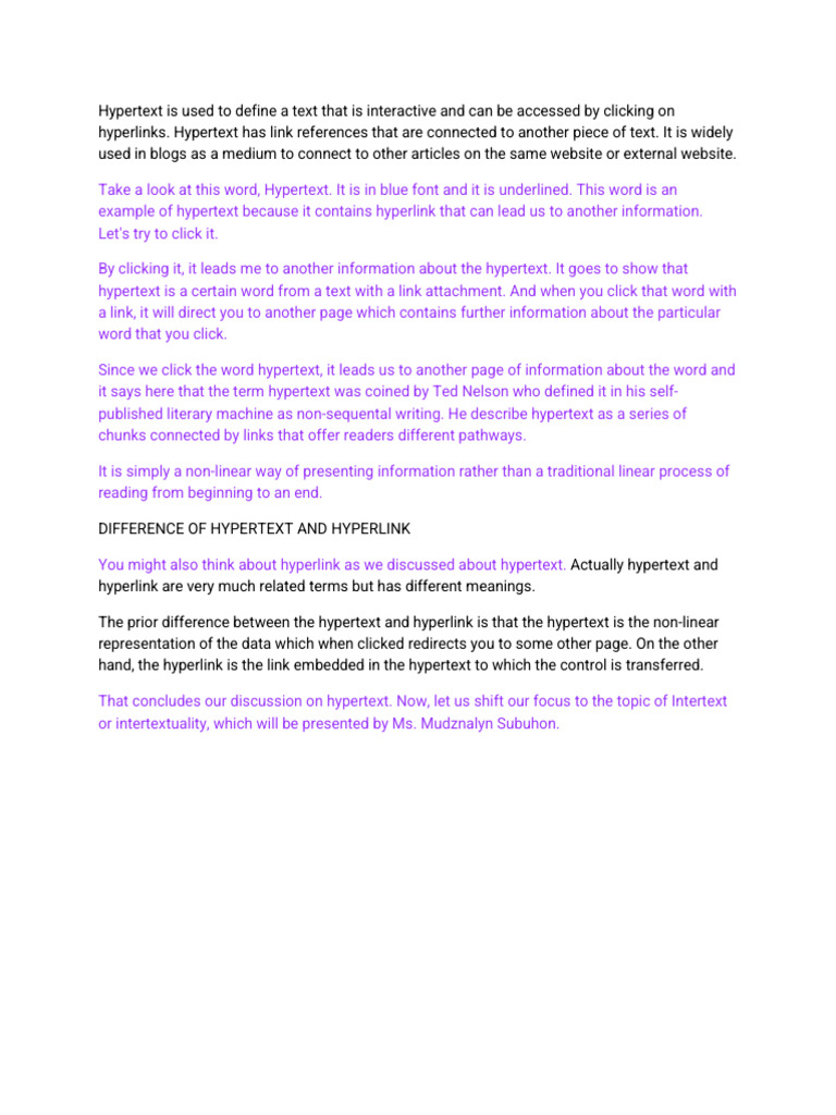 Understanding Hypertext and Hyperlinks | PDF