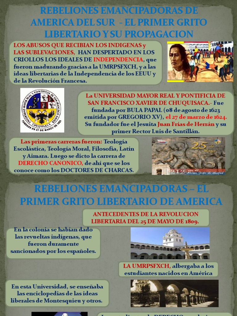 Primer Grito Libertario en América | PDF | Bolivia | América del Sur