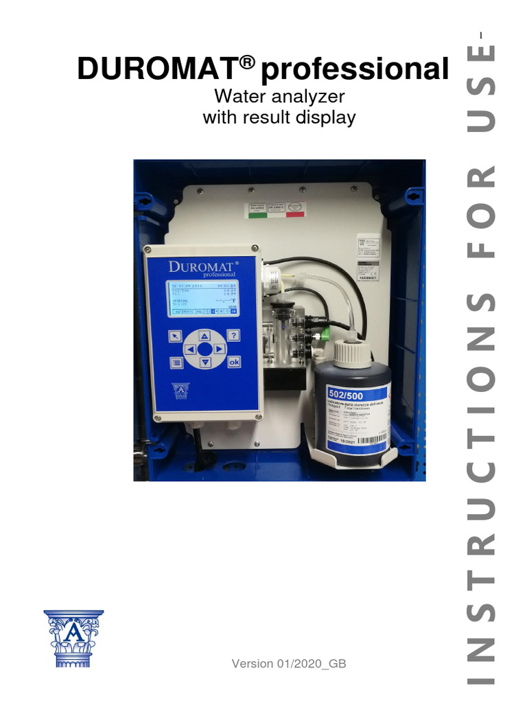DUROMAT PROF GB | PDF | Instrumentation | Water