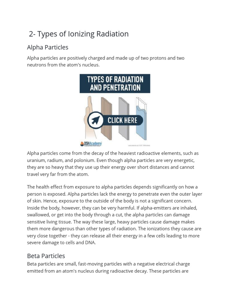 2 Types of Ionizing Radiation | PDF
