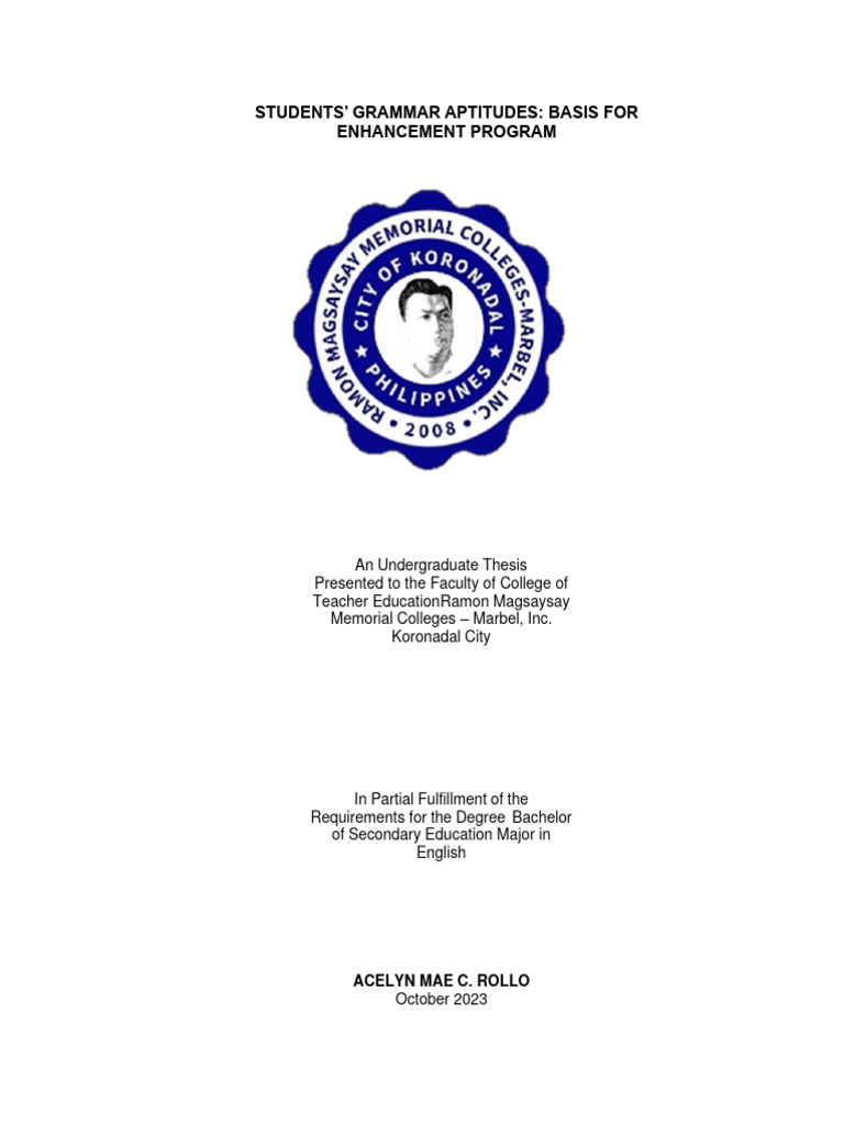 Grammar Aptitude Program Study | PDF | Second Language Acquisition | Semantics