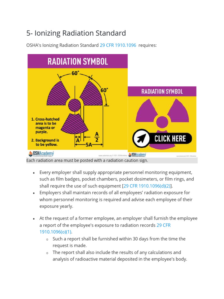 5 Ionizing Radiation Standard | PDF