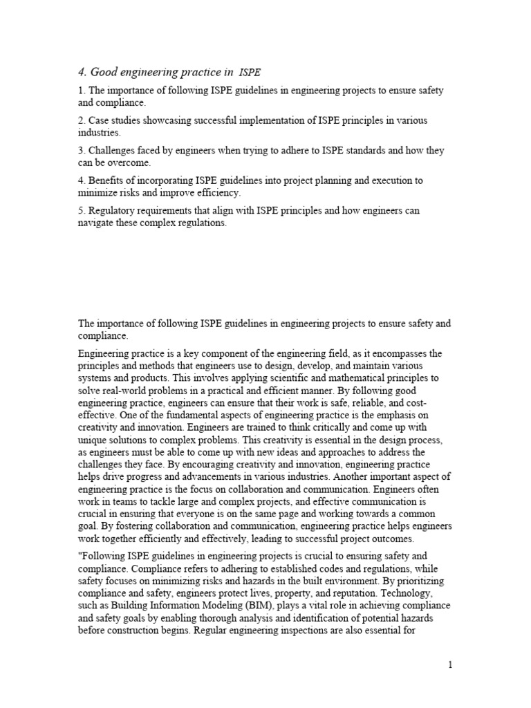 4 Good Engineering | PDF | Regulatory Compliance | Safety