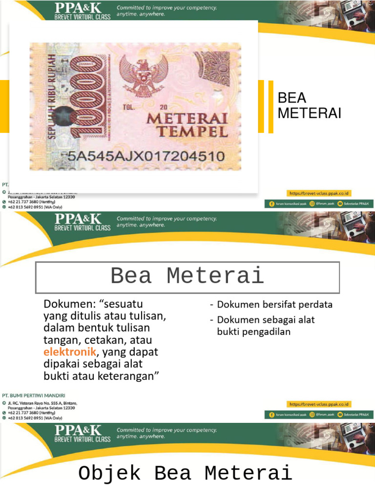Bea Materai | PDF