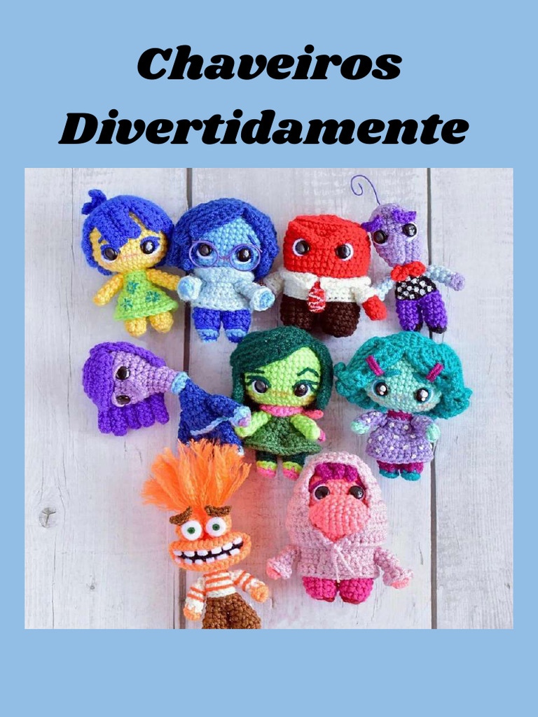Divertidamente Chaveiro | PDF | Crochê | Fio