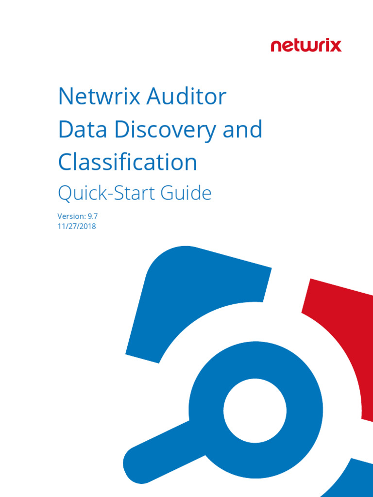 Netwrix Auditor Data Discovery and Classification Quick Start Guide | PDF | Databases ...