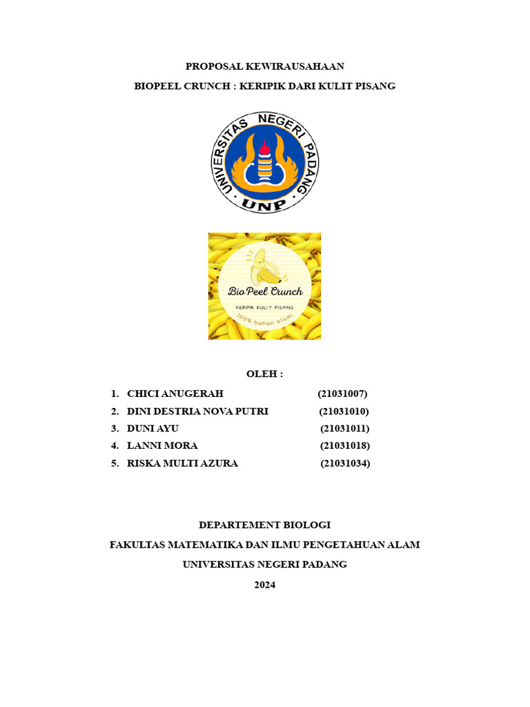 Proposal Usaha - Kelompok 1 - Dini Destria Nova Putri | PDF
