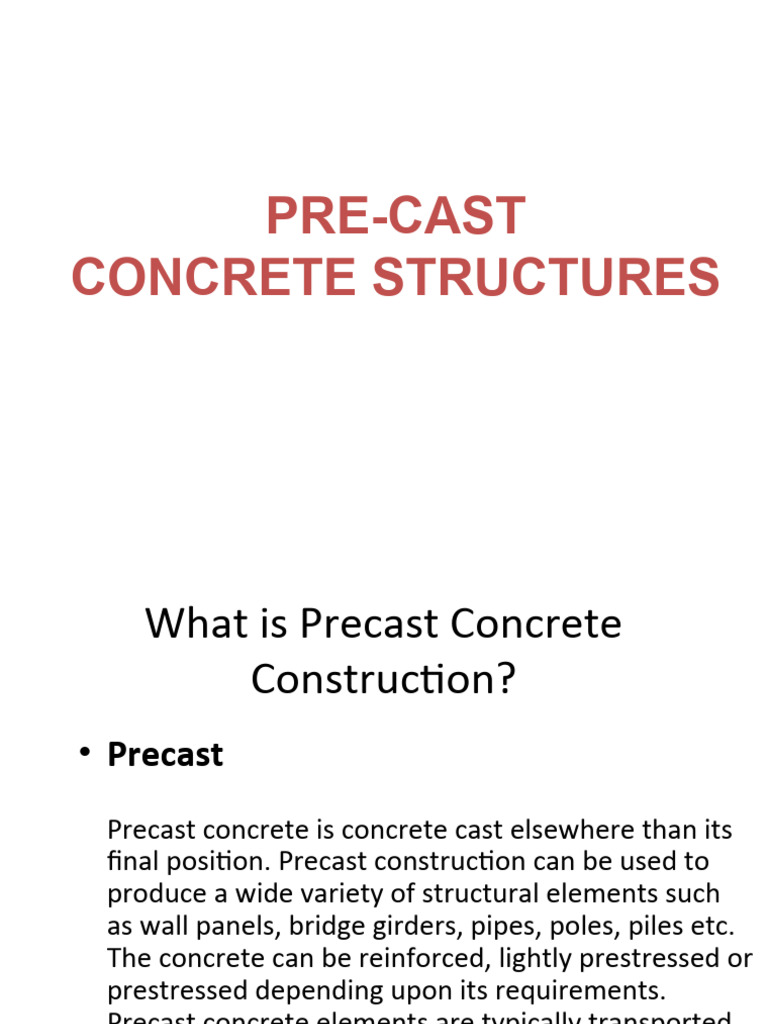 Introduction To Prestressed Concrete | PDF | Prestressed Concrete | Concrete