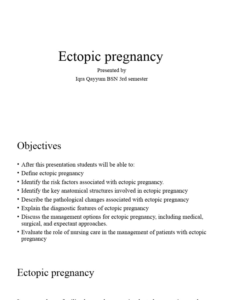 Ectopic Pregnancy | PDF | Pregnancy | Women's Health