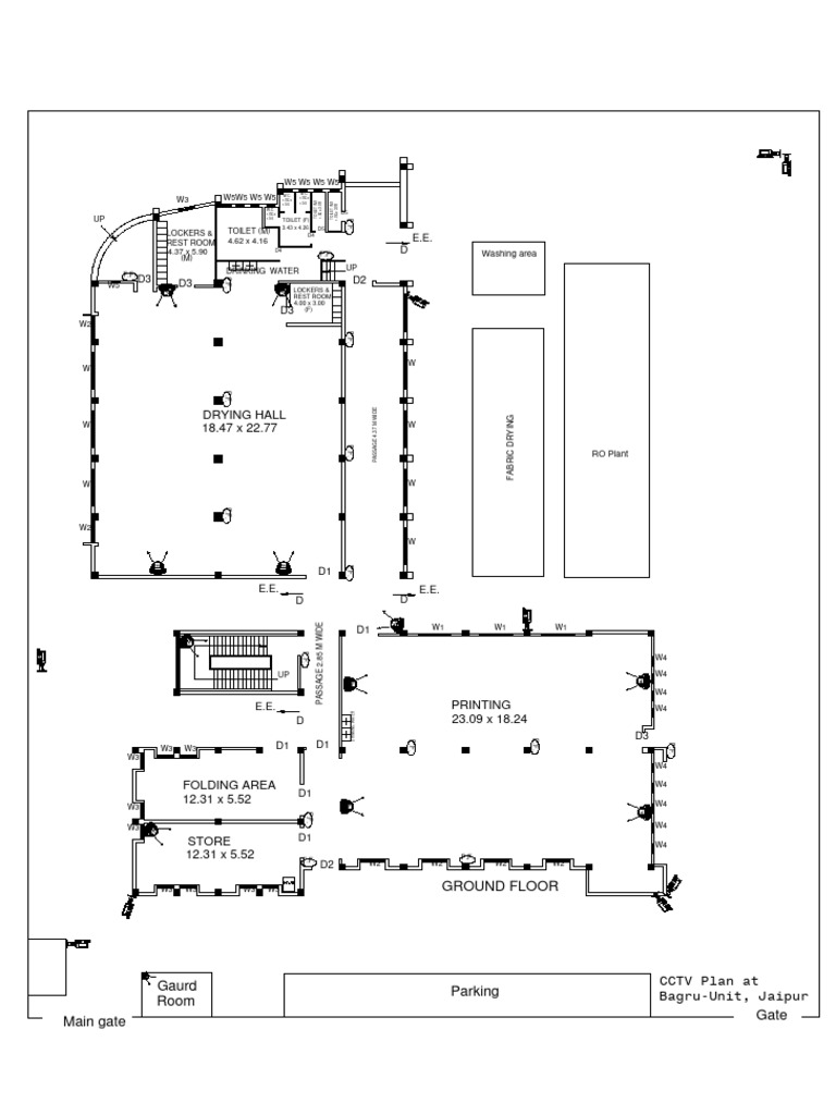 Anokhi, Bagru Unit CCTV Drawing-Model | PDF