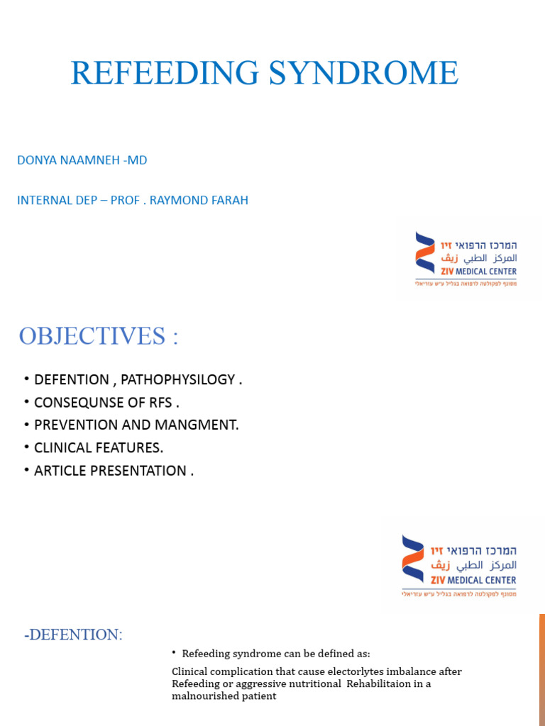 Refeeding Syndrome Don | PDF | Malnutrition | Geriatrics