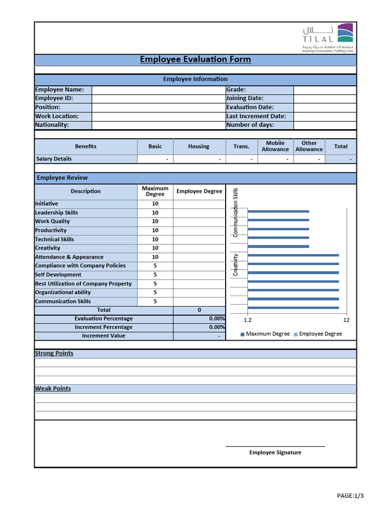 Employee Evaluation Form - Final | PDF | Employment | Business Economics