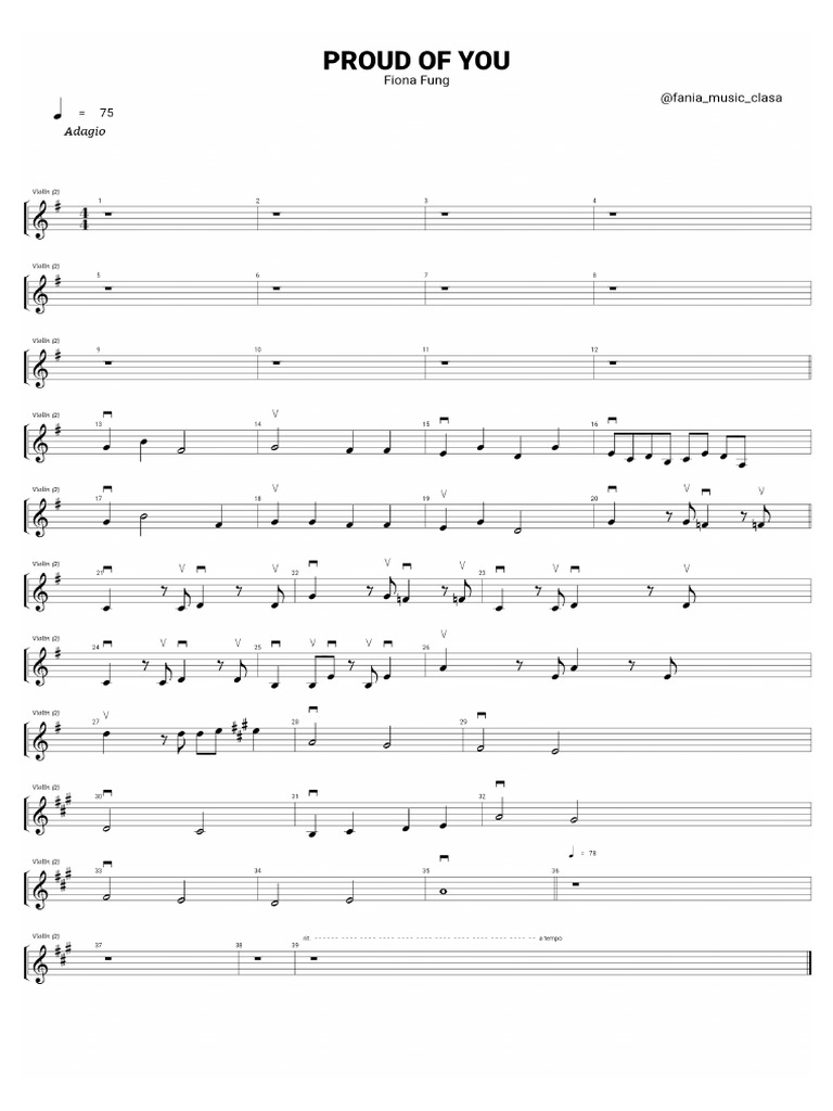 Proud of You Sheet Music | PDF