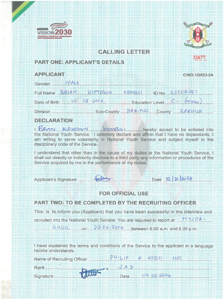 Calling Letter NYS | PDF