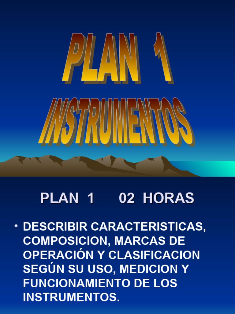 Plan 1 Instrumentos | PDF