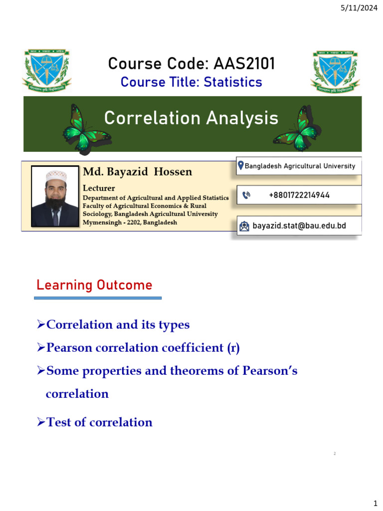 Theory Ag - Engg 21 Correlation Analysis | PDF