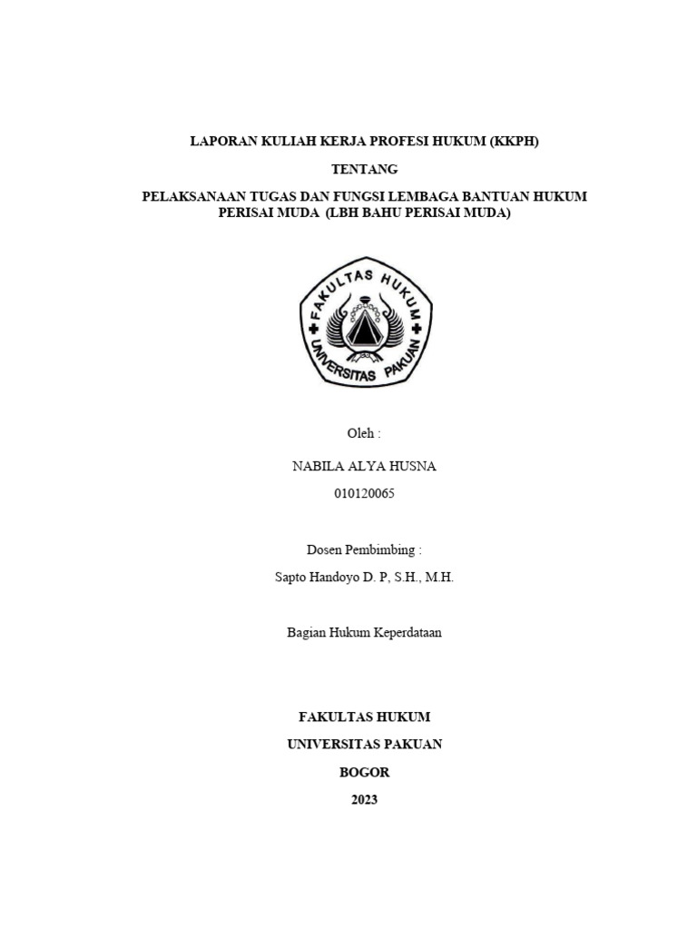 Laporan KKPH Nabila Fix Jilid | PDF | Politik | Hukum