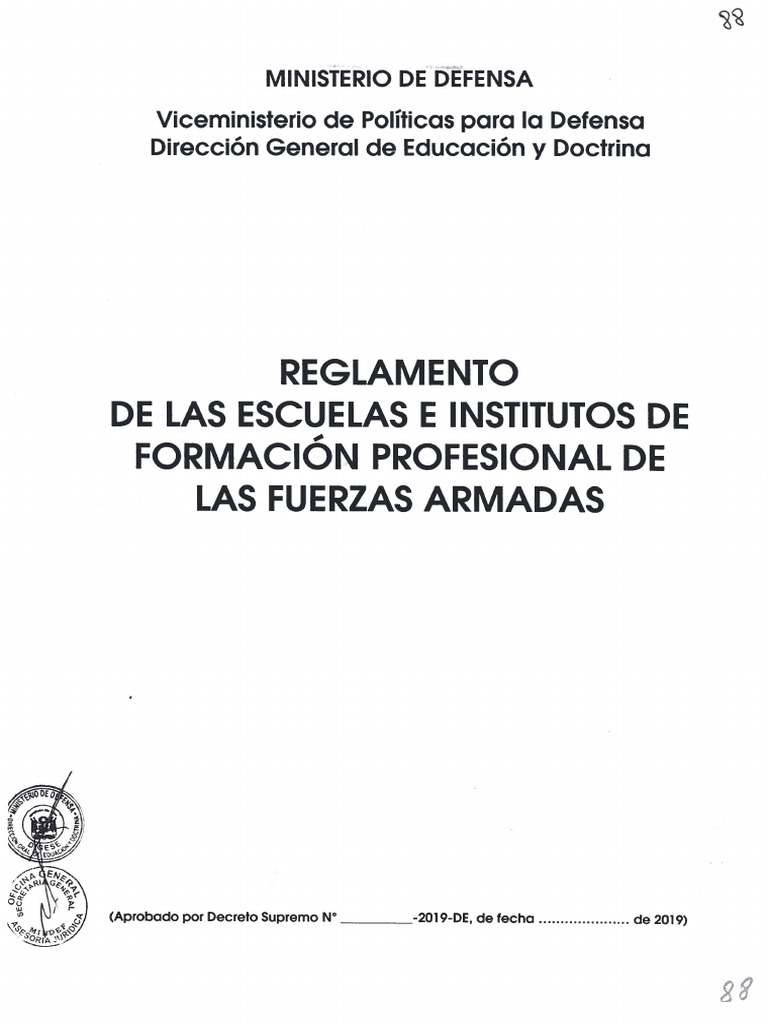 Reglamento de Las EEII FFAA Pag.1-50 | PDF
