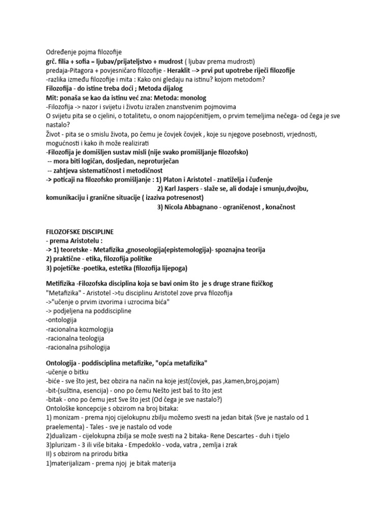 Filozofija Odgovaranje 2 | PDF