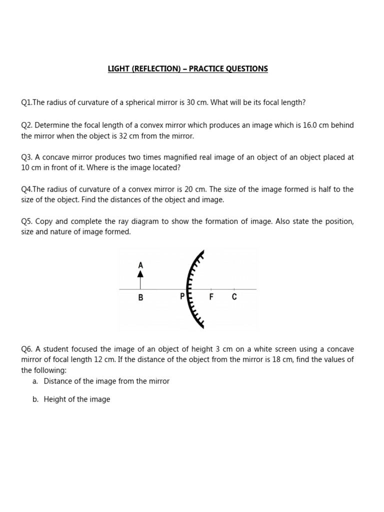 Light - Reflection and Refraction | PDF | Teaching Methods & Materials ...