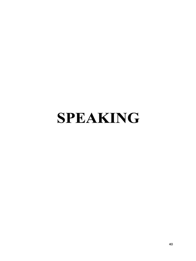 Speaking Basic | PDF