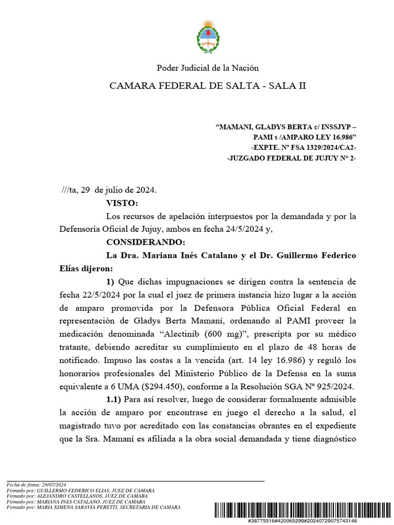 Fallo | PDF | Caso de ley | Sentencia (ley)