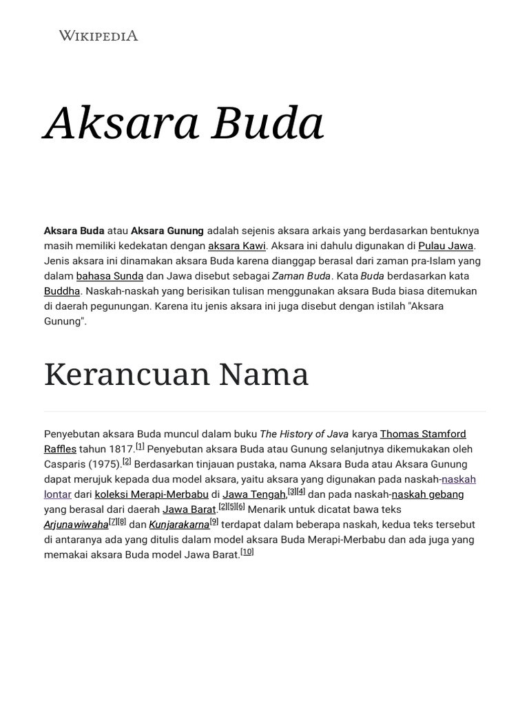 Aksara Buda - Wikipedia Bahasa Indonesia, Ensiklopedia Bebas | PDF